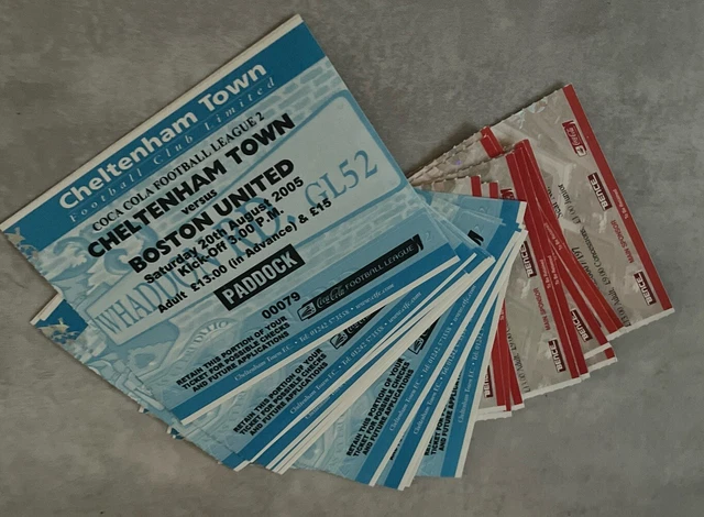 CHELTENHAM TOWN MATCH Tickets - 2005-2008 - Choose From Drop Down List(31) £3.99 - PicClick UK