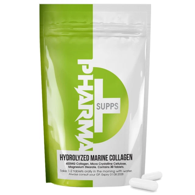 HYDROLYZED FISH COLLAGEN Marine Capsules Skin Joint Health Support ...