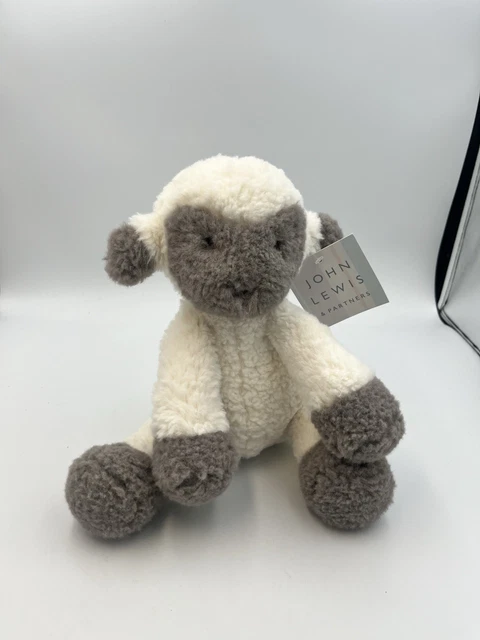 JOHN LEWIS CUTE White & Gray Lamb Plush Cuddly Toy Teddy £9.89 ...