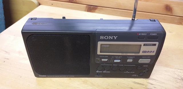SONY ICF-M50 RDS - FM preset radio with RDS, incl. traffic, AM (MW/LW ...