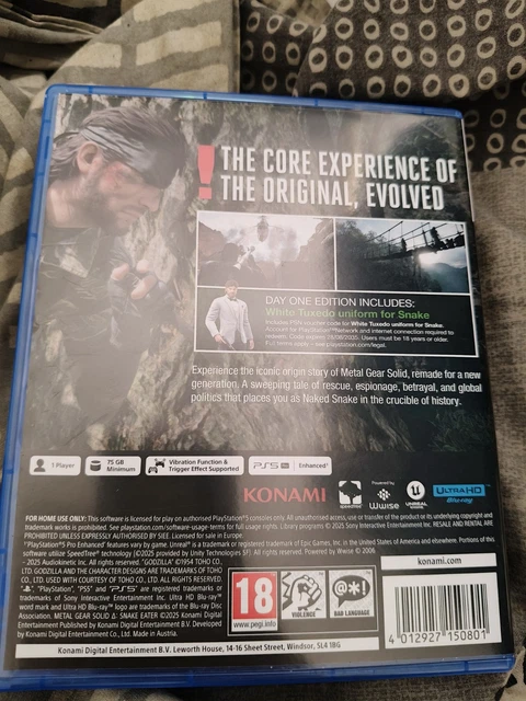 METAL GEAR SOLID Delta Snake Eater D1 Edition for PS5 £42.28 - PicClick UK