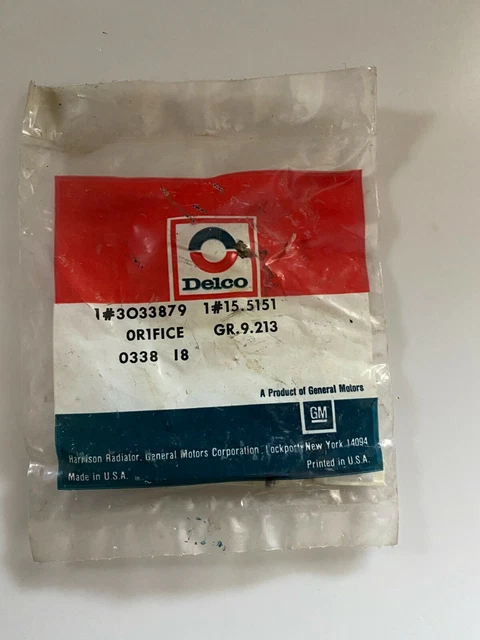 AC DELCO 15.5151 GM# 3033879 Orifice Tube $8.39 - PicClick CA