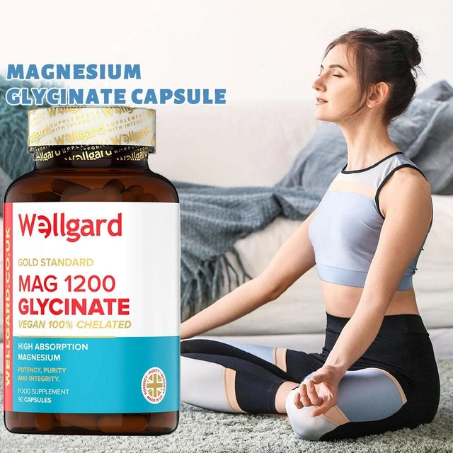 MAGNESIUM GLYCINATE CAPSULES MAG 1200mg Glycinate 90 Capsules New £7.32 ...