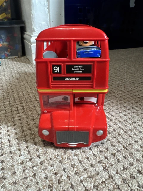 DISNEY PIXAR CARS Double decker bus for holding diecast cars Mattel ...