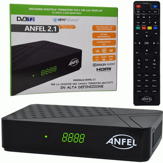RICEVITORE DECODER DIGITALE Terrestre Dvb-T2 Hd H265 Hevc 10 Bit Zapper Con Usb EUR 29,90 ...