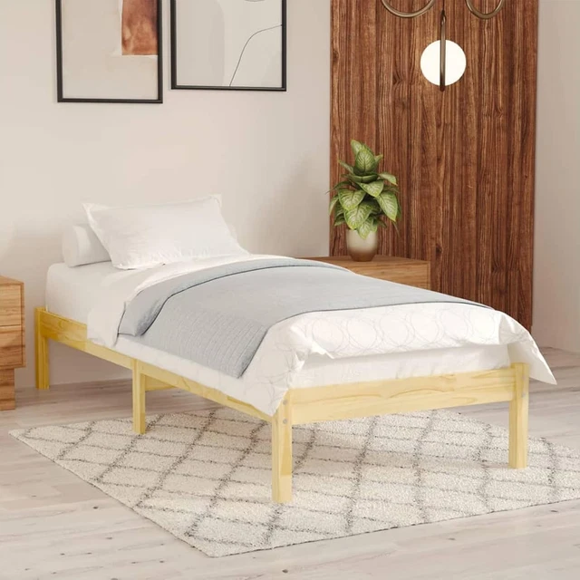 BED FRAME SOLID Pinewood 75X190 Cm 2FT6 Small Single,Bed Frame,Bed ...