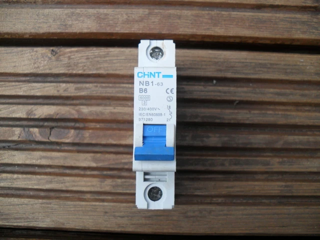 CHINT NB1-63 B6, type B, 6A, single pole SP 1 phase trip circuit breaker mcb $11.39 - PicClick AU