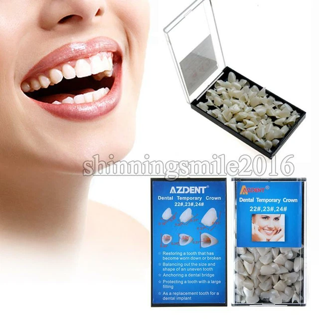 TEMPORARY TEETH CROWNS Resin Anterior Molar Tooth Cap Dental 22#,23#,24 ...