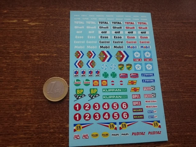 DECALCOMANIE DECALS ANCIEN Wrc Pub Rallye Deco Ancienne Solido Total ...