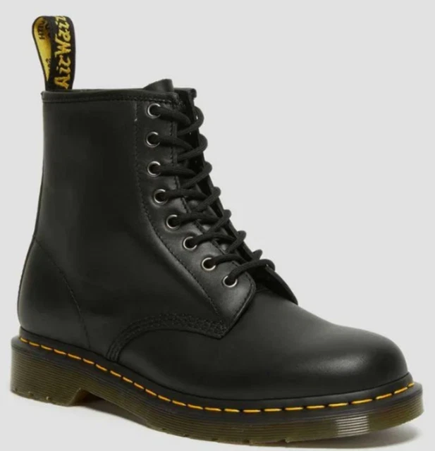 DR MARTENS 1460 Nappa Leather Lace Up Boot Black 11822002 Unisex US M 8 ...