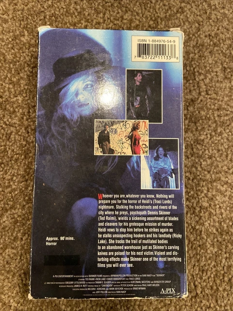 SKINNER VHS - HTF Slasher Horror - Traci Lords, Ted Raimi, Ricki Lake ...