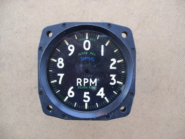 GLOSTER METEOR SMITHS Electric Rev Indicator 6A/1559 For Restoration ...
