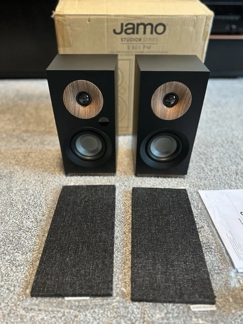 JAMO S801PM ACTIVE Bookshelf Speakers Black £159.99 - PicClick UK