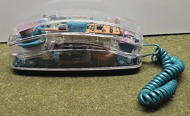 VINTAGE CONAIR TRANSPARENT Phone Retro 80s 90s Clear Model SW205 Works ...
