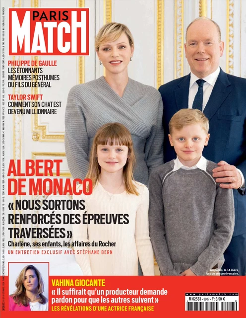 PARIS MATCH N° 3907 du 21 mars 2024 - Charlène & Albert de Monaco EUR ...