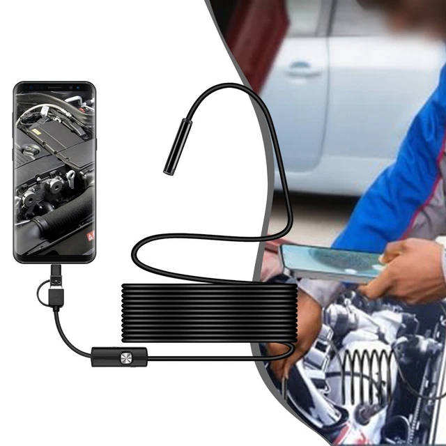 LED LIGHTED BOROSCOPE Inspection Tool Flexible Design for Tight Spaces ...