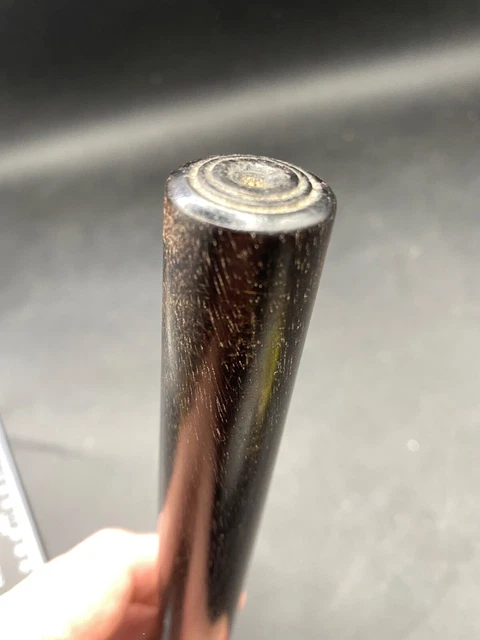 CYLINDRICAL ROUND RULE Antique Ebony Draughtsmans Ruler 9" Hard Wood ...