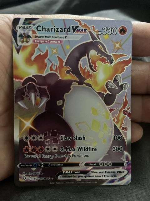 SV107/SV122 CHARIZARD VMAX Rare Ultra Pokemon Shining Fates Shiny Vault ...