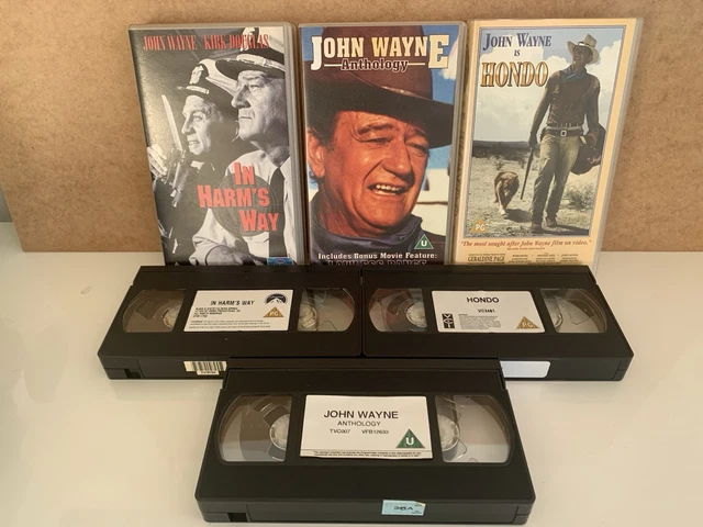 JOHN WAYNE CLASSIC Film Bundle 3 VHS Cassettes Tapes £6.51 - PicClick UK