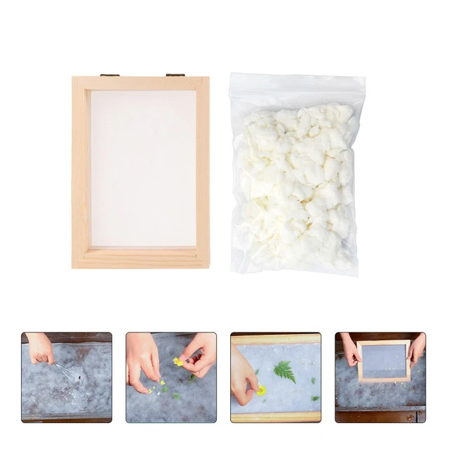 PAPER MAKING SUPPLIES Kit Dry Pulp for Papermaking Homemade Frames $29. ...