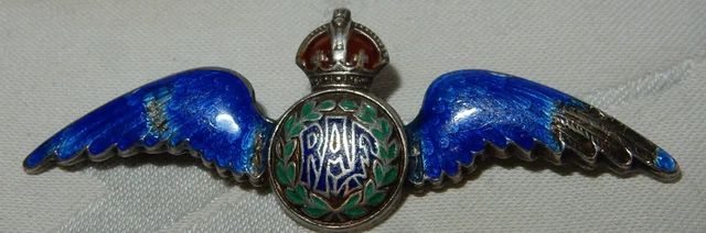 WW1 ERA ROYAL Air Force Raf Enamel Sweetheart Military Badge - World ...