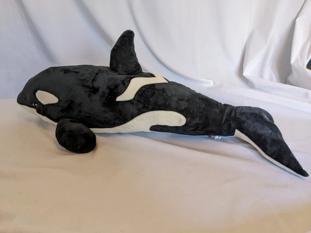 IKEA BLAVINGAD LARGE Orca Killer Whale Plush Soft Toy 24" / 60 cm £14. ...