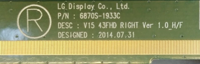 OPEN CELL LCD panel LC430DUY-SHA1 , LCD panel K430WD9 EUR 170,00 ...