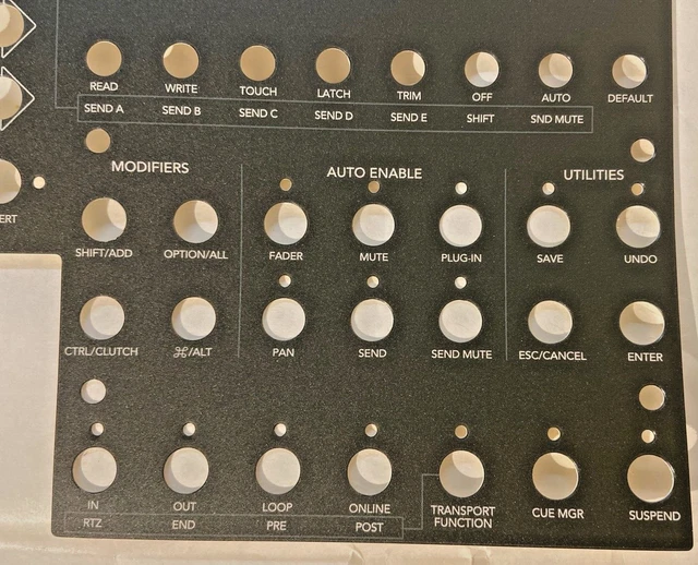 PRO TOOLS OVERLAY per Mackie Control nuovo EUR 50,00 - PicClick IT