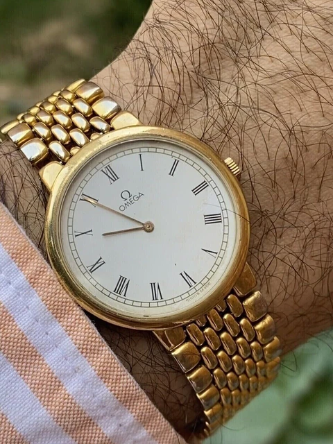 OROLOGIO SVIZZERO DA Uomo Omega De Ville Quartz cal.1378 Quadrante ...