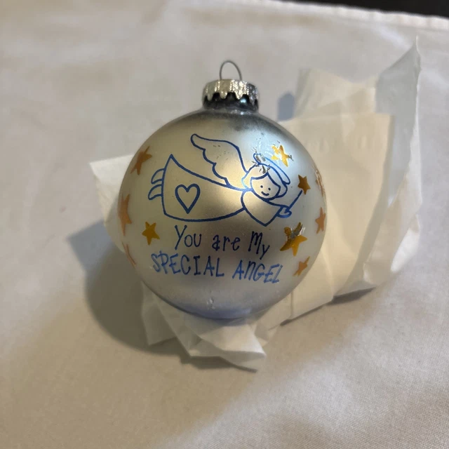 BRONNER’S CHRISTMAS-YOU ARE My Special Angel-Stars Angel Glass Ornament ...