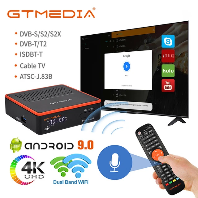 4K ANDROID SMART HDTV BOX TNT SAT Décodeur TV Récepteur DVB Satellite ...