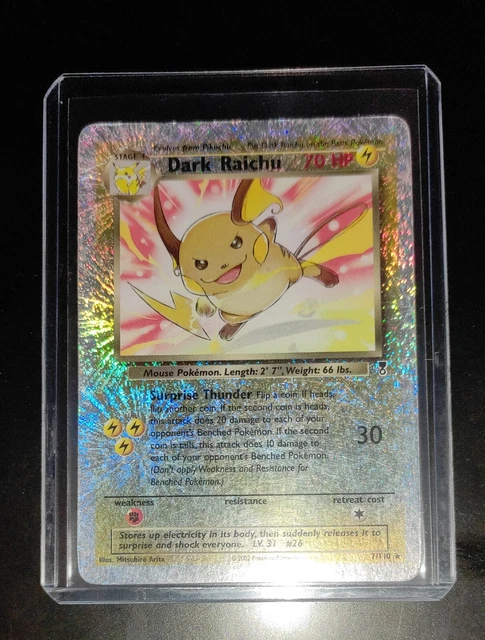 CARTA POKEMON DARK Raichu 7/110 Legendary Collection Reverse Holo ...