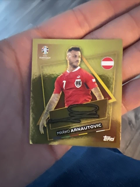 TOPPS EM 2024 sticker marko arnautovic gold Aut sp mit Signatur EUR 4 ...