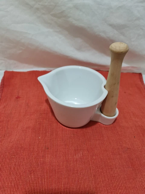 PESTLE AND MORTAR Set ceramic with pestle unusual design in excellent ...