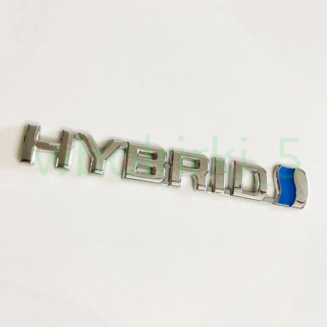 SILBER AUTO SCHRIFTZUG HYBRID Logo Side Sticker 3D Emblem Aufkleber Für ...