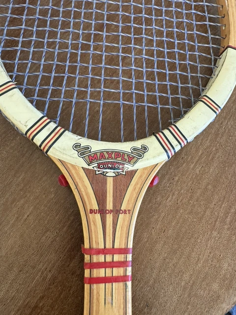 VINTAGE DUNLOP MAXPLY Fort Wooden Tennis Racket 4 3/8” Made In England ...