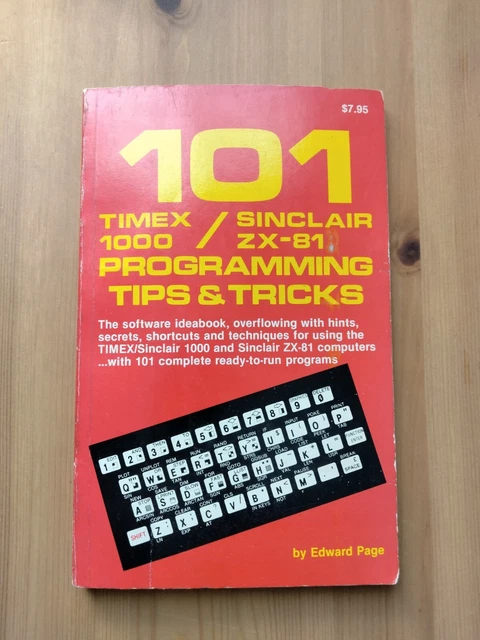 VINTAGE 101 TIMEX 1000/Sinclair ZX-81 Programming Tips & Tricks Book by ...