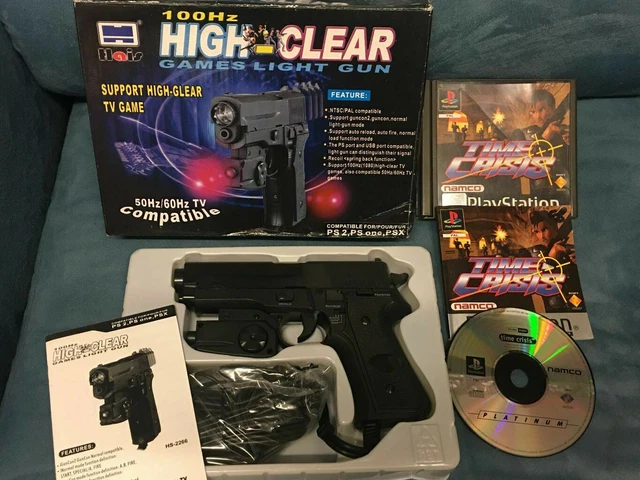 HAIS 100HZ LIGHT Gun for Sony PS1 / Playstation 2 PS2 with TIME CRISIS ...