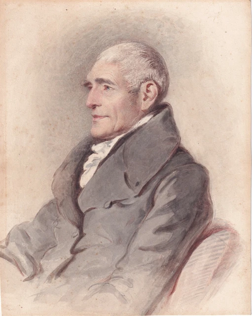 ORIGINAL WATERCOLOUR OF a Victorian Gentleman Artist Frederick Tatham ...