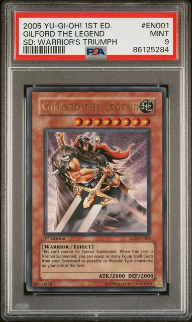 YU-GI-OH ! TCG Gilford the Legend SD5-EN001 1ère édition Ultra Rare PSA ...