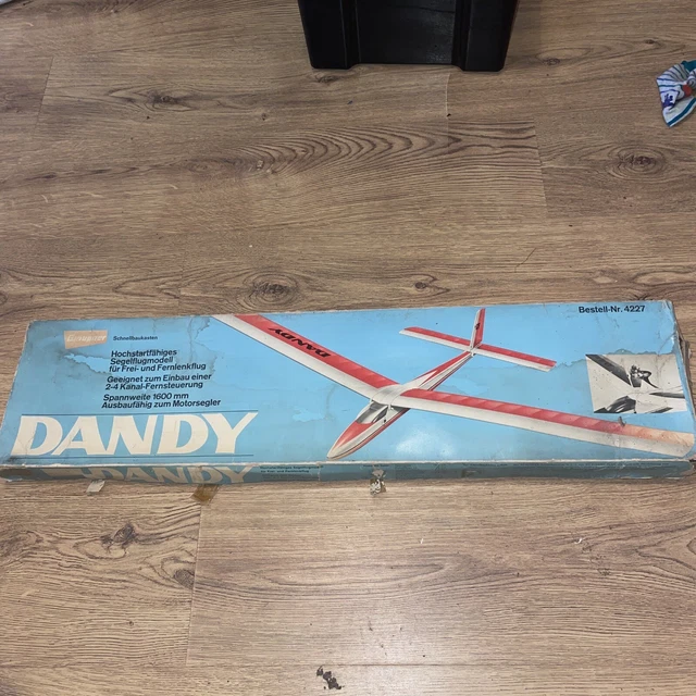 AEREO RC KIT Vintage Raro Graupner Dandy 1600 mm con S EUR 104,41 ...