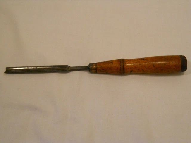 VINTAGE BUCK BROTHERS Chisel 3/8" Carving Gouge Original Handle Old ...
