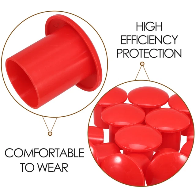 24 PCS REBAR Safety Caps Red Plastic Mushroom Rebar Caps End ...
