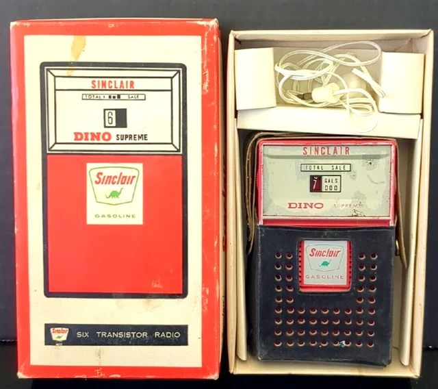 VINTAGE SINCLAIR SIX Transistor Radio Dino Supreme Model 1623 Untested ...