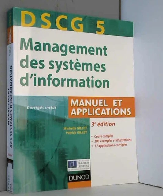 DSCG 5 - Management des systèmes d'information - 3e édition - Manuel et applicat EUR 16,82 ...