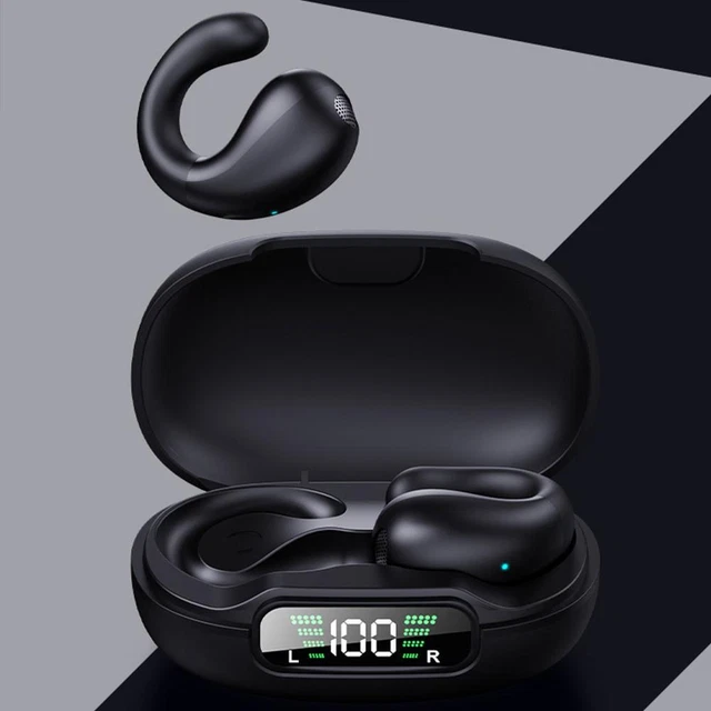 BLUETOOTH 5.3 WIRELESS Earbuds Clip Bone Conduction Headphones Sport ...