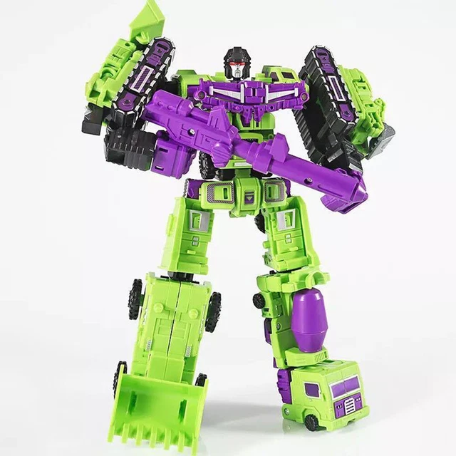 6 SET TRANSFORMERS Construction Vehicle Robot Combiner Devastator ...