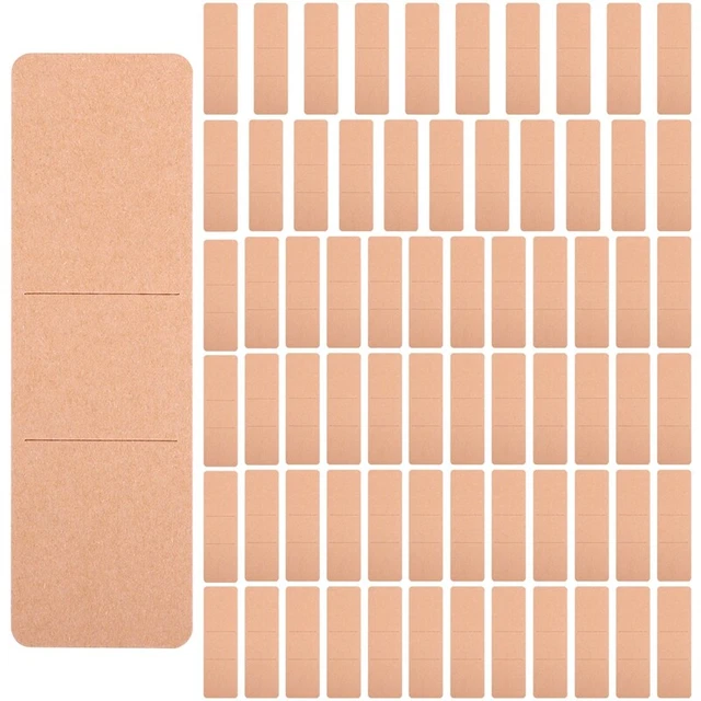 70 PIÈCES KRAFT Marque-Page Manches Porte-Marque-Page Bricolage RéSine ...