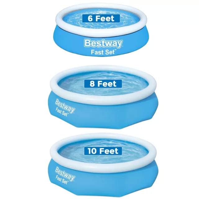 BESTWAY FAST SET Family Swimming Pool Outdoor Garden patio Pool 6ft/8ft ...