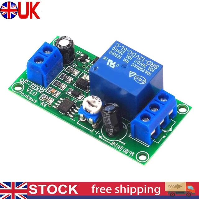 NE555 TIME DELAY Relay Module Timer Relay Switch Board 12V DC 0-60s ...